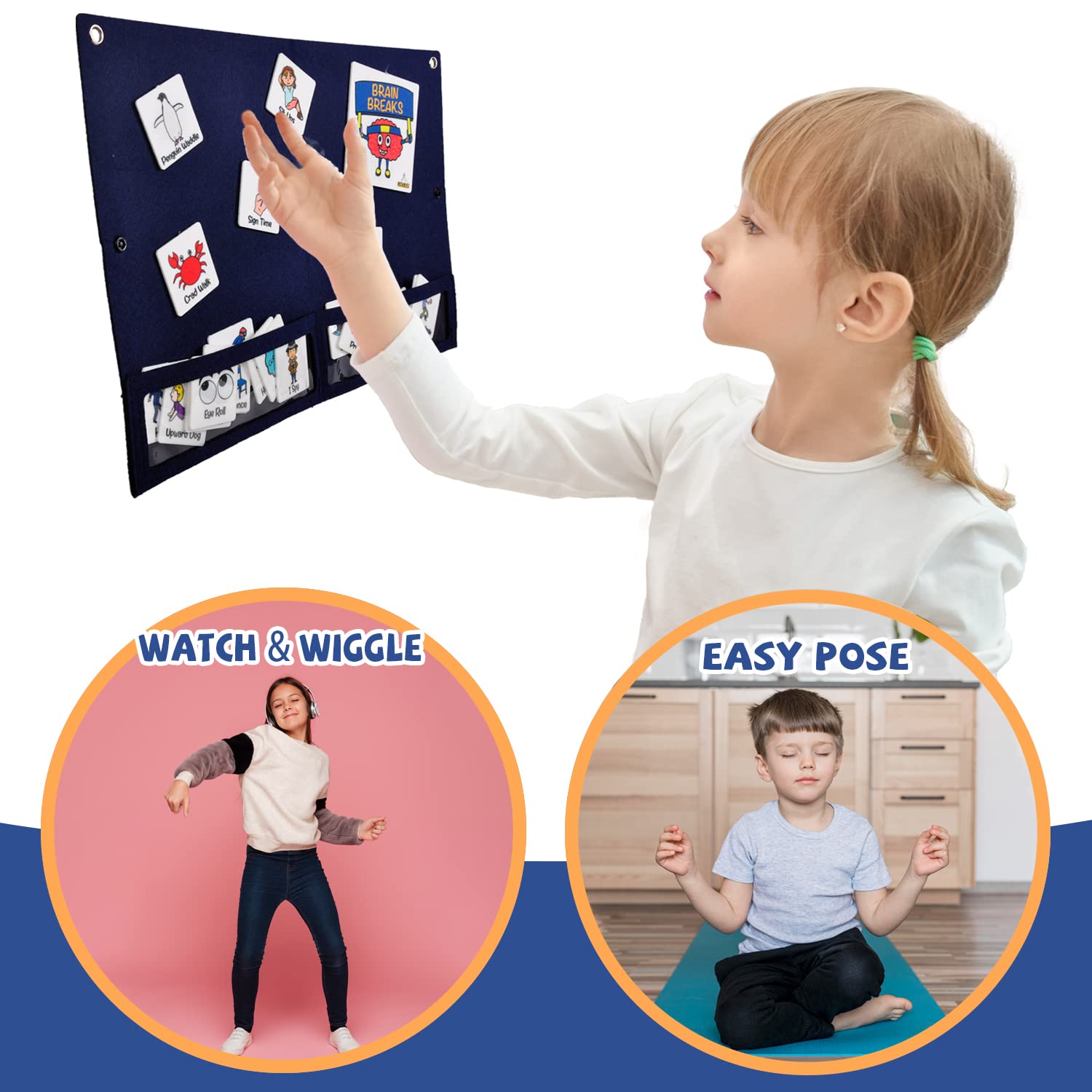 Snapklik.com : Classroom Brain Break Activities Board, Exercise Cards ...