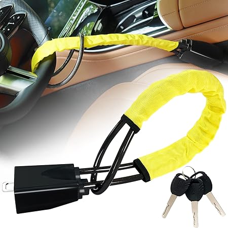 Amazon.com: Car Steering Wheel Lock- Seat Belt Lock Anti Theft Device ...