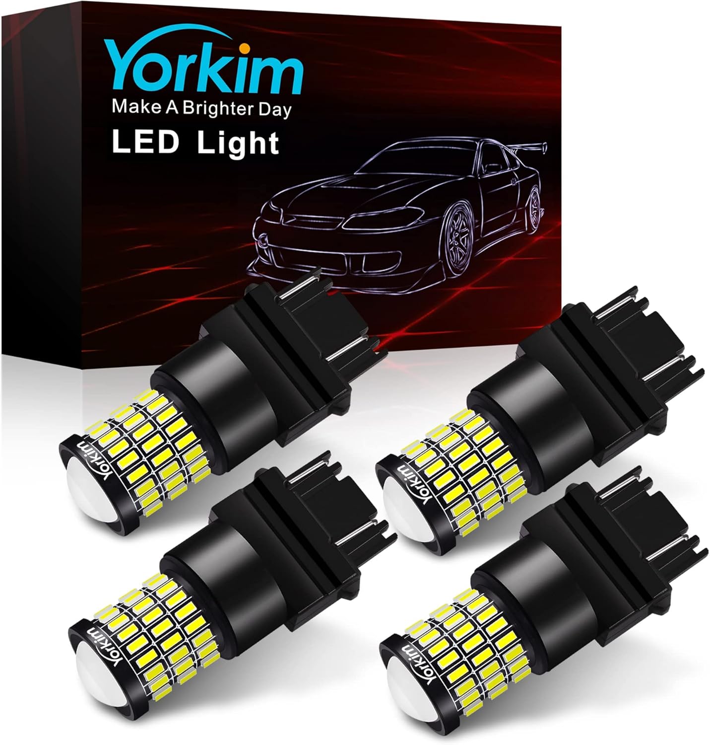 Amazon.com: Yorkim 3157 Led Bulb White 3157 Led Reverse Lights Bulb ...