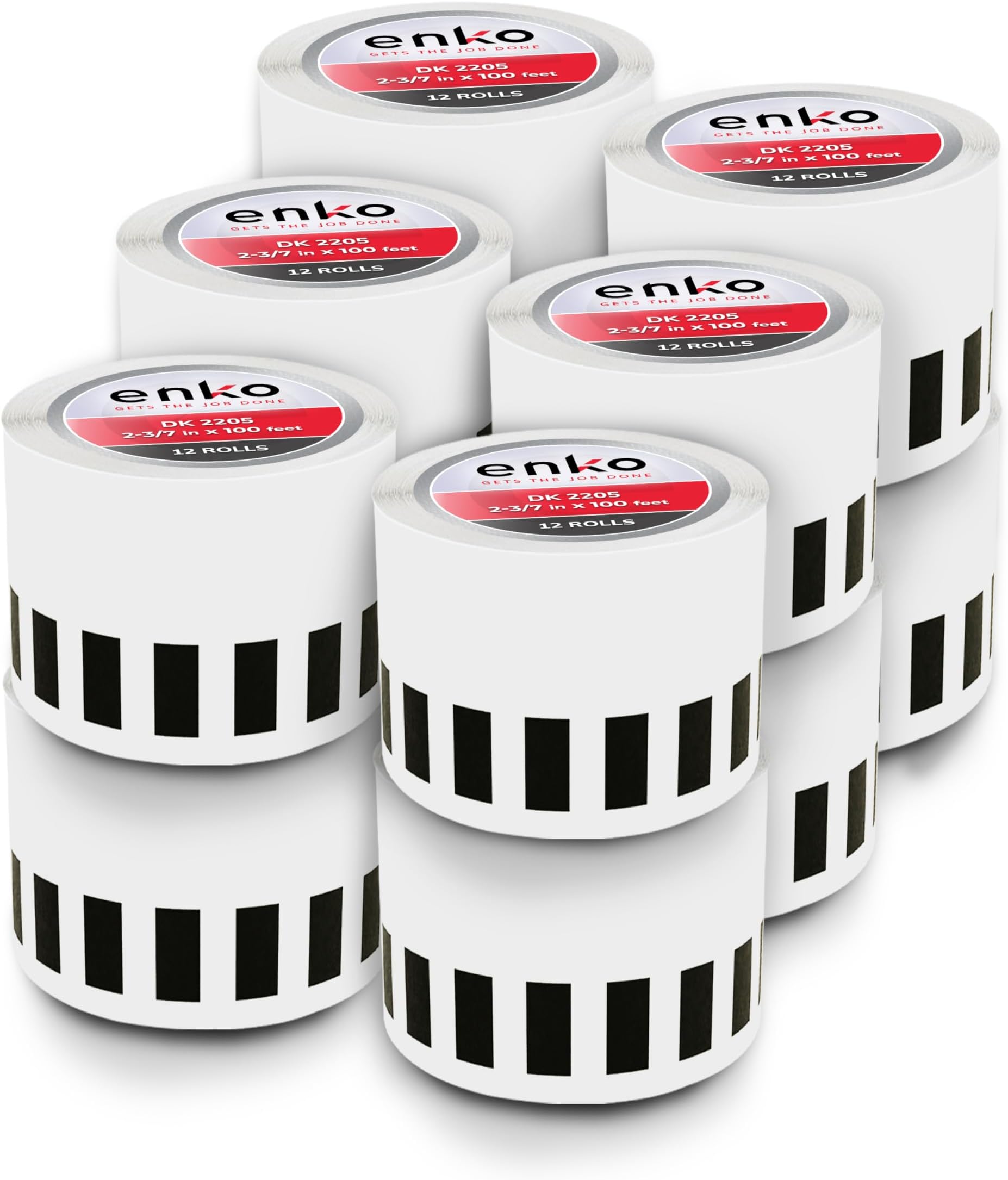 Amazon.com: COSOB DK-2251 Black/Red on White Continuous Labels Paper ...