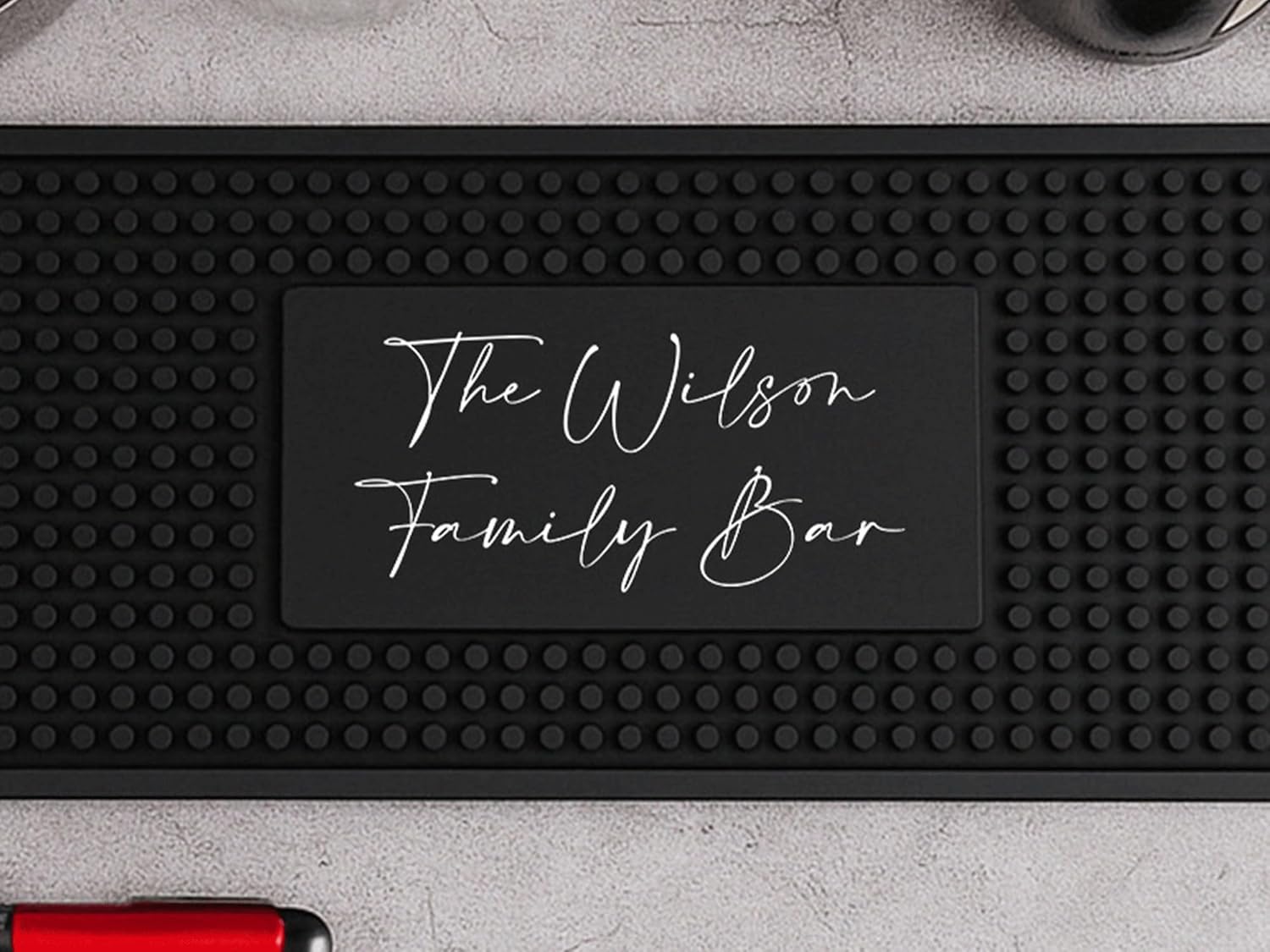 Amazon.com: Personalized Bar Mat for Countertop – Custom Rubber Bar ...