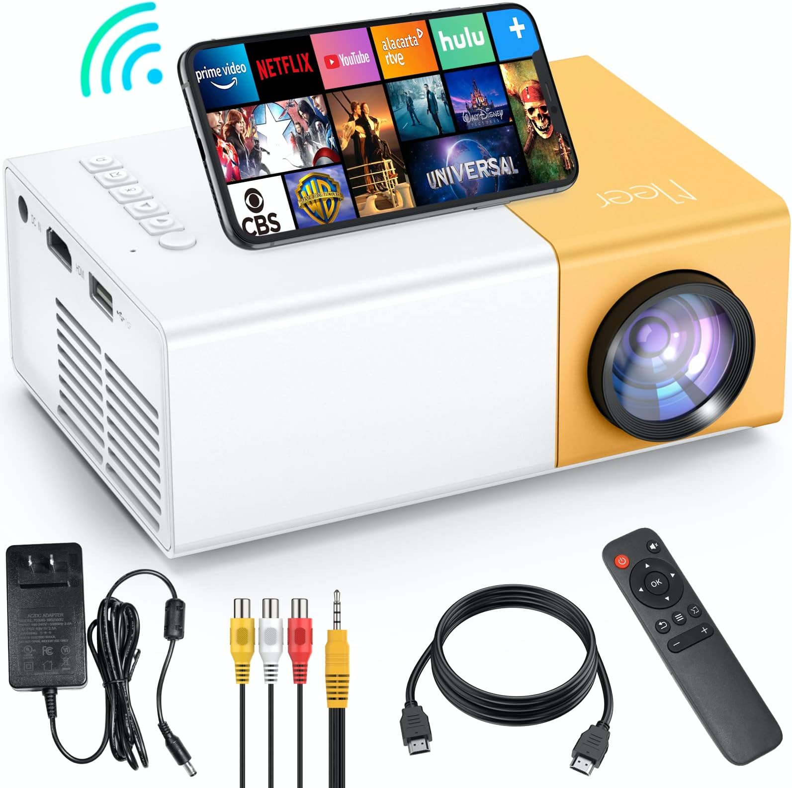Amazon.com: Portable YG300 Mini LED Projector A1 LED LCD Mini Video ...