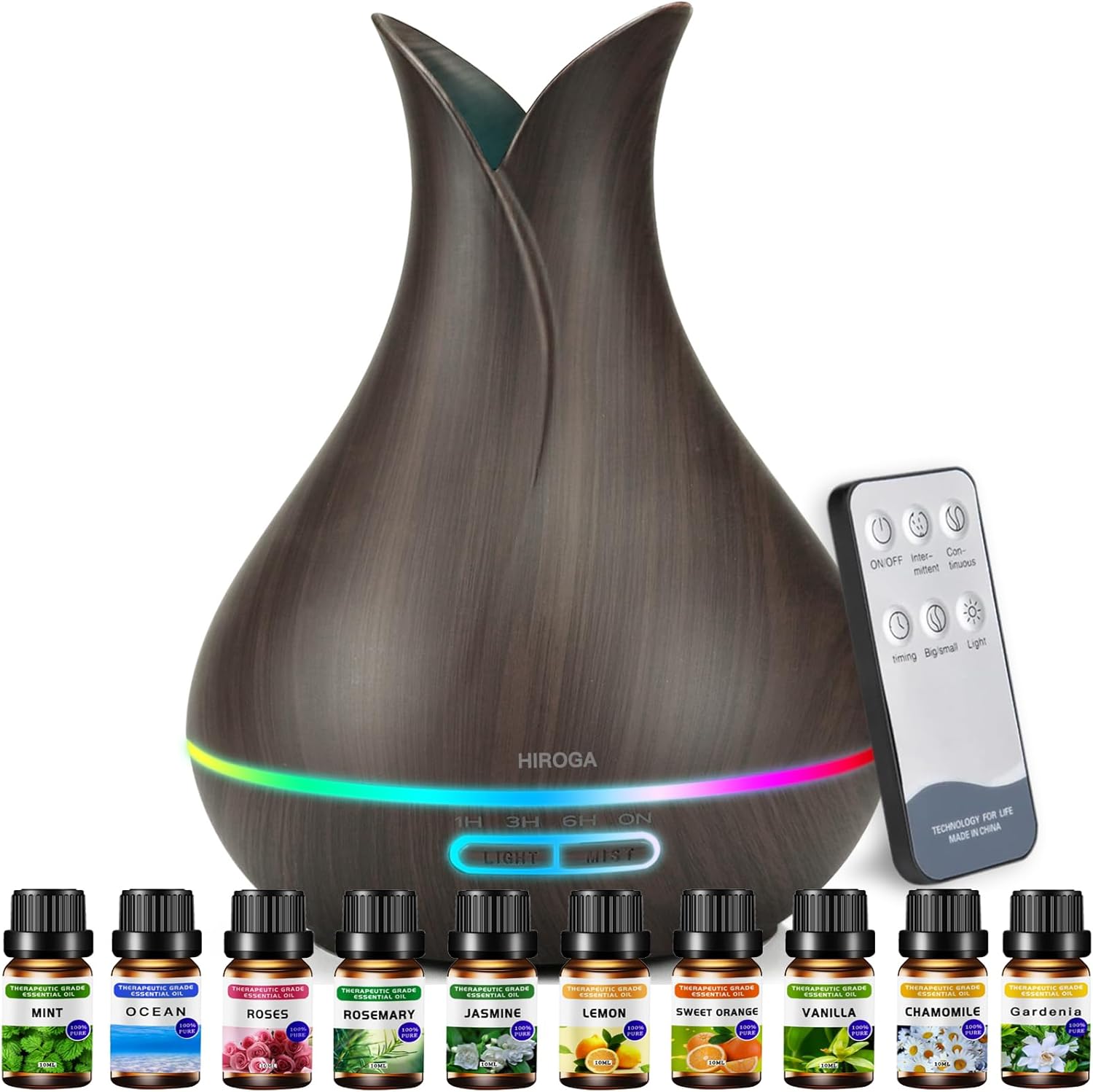 Amazon.com: HIROGA Essential Oil Diffuser for Essential Oils Large Room ...