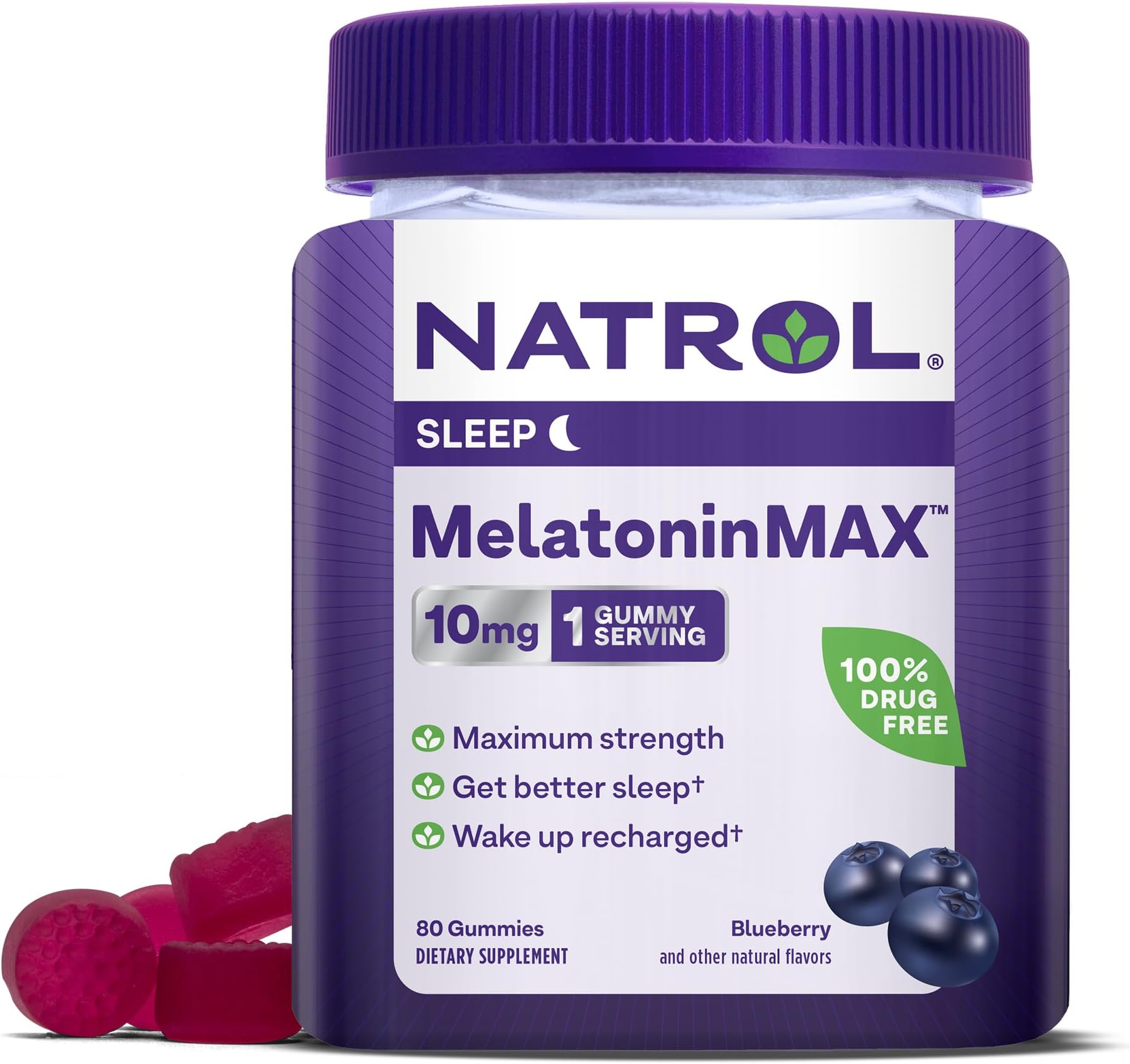 Amazon.com: Natrol MelatoninMax, Sleep Gummies for Adults, Blueberry ...