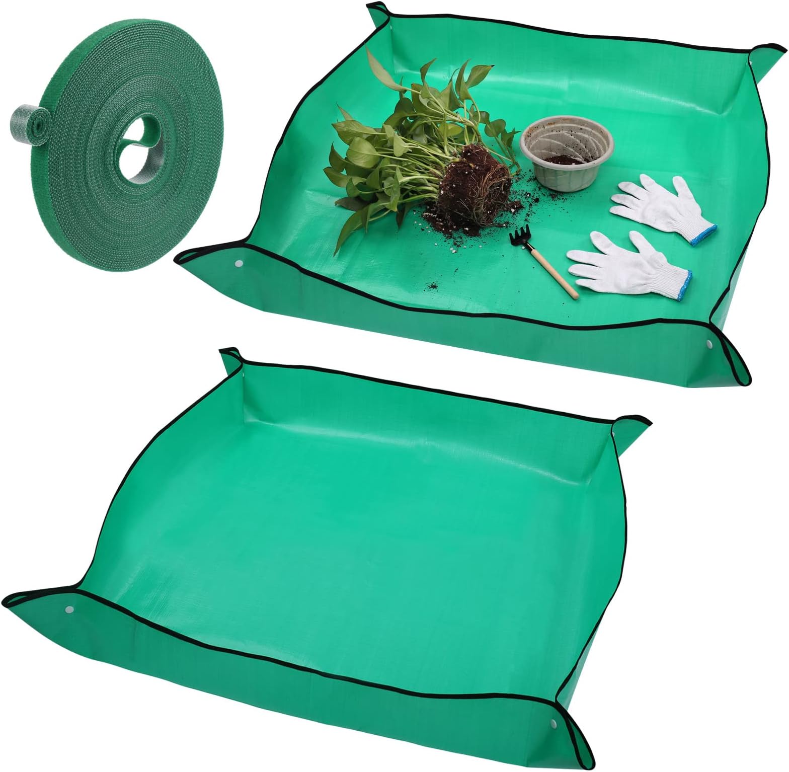 Hejo 2PCS Plant Repotting Mat, Waterproof PE Gardening Pot Pad Come ...