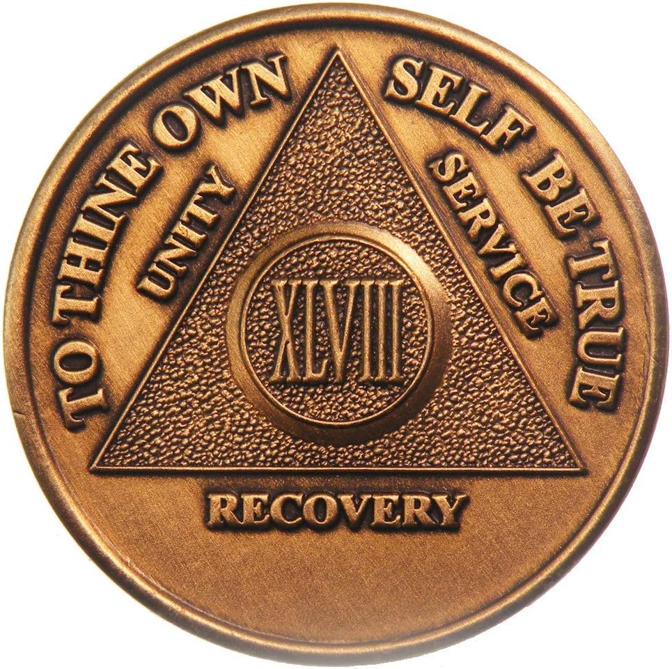 Amazon.com: 38 Year AA Medallion Traditional Bronze Raised Center ...