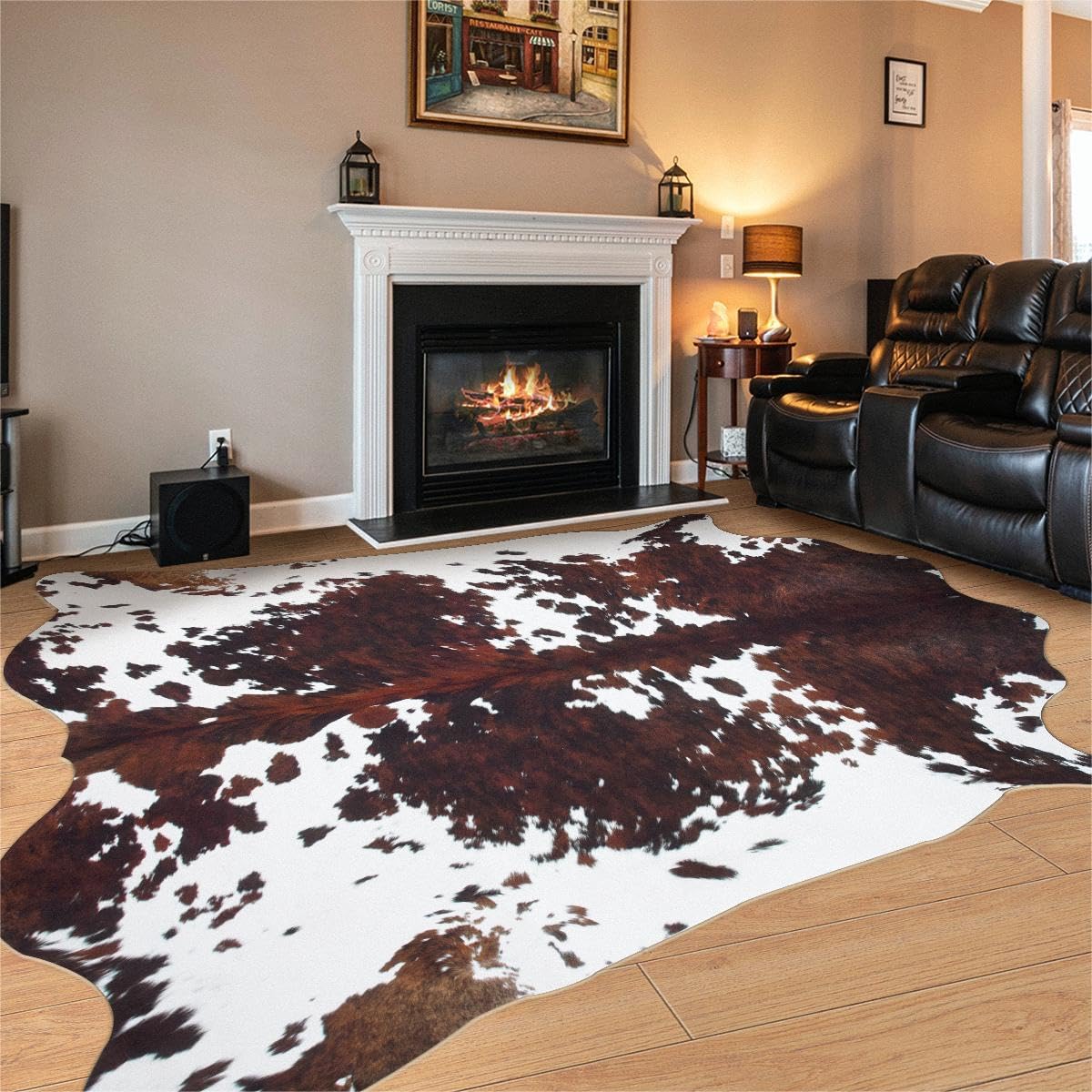 Amazon.com: Cowhide Rug Cow Print Rug 6.2x7.6 Feet,Large Cow Hide Rugs ...