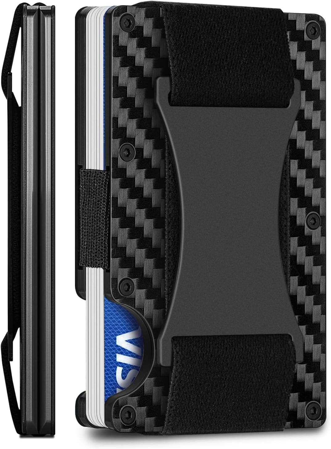 LAUAILAM Minimalist Wallets for Men - Smart Wallet - Carbon Fiber ...