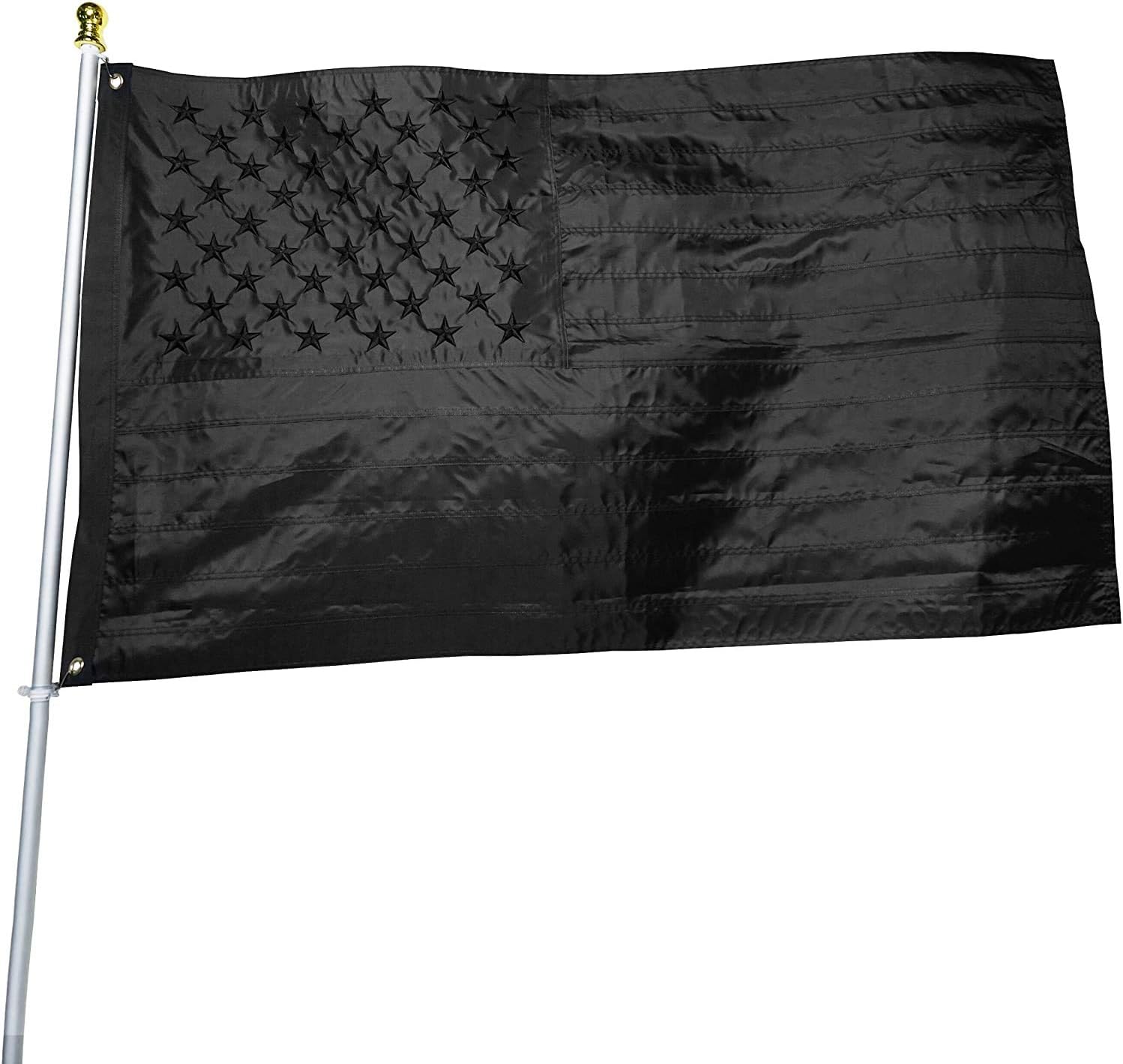 Amazon.com : Black American Flag 4x6 ft: Heavy Duty US Flag Made from ...
