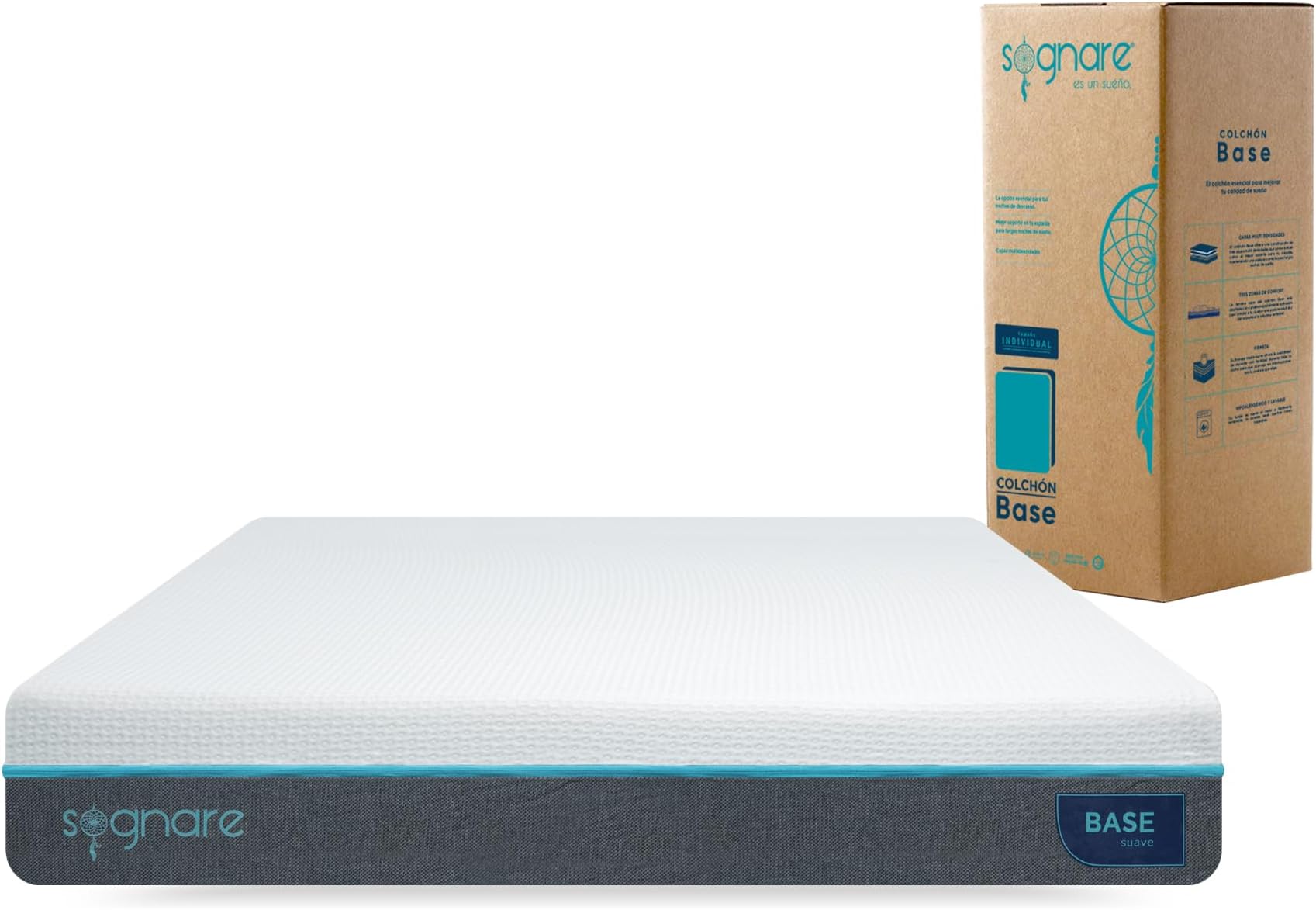 Sognare Línea Base - Colchón Tamaño Individual, Firmeza Media-Suave ...