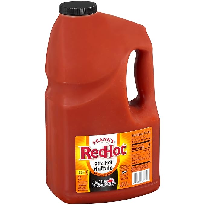 Amazon.com : Frank's RedHot Xtra Hot Buffalo Wings Sauce, 1 gal - One ...
