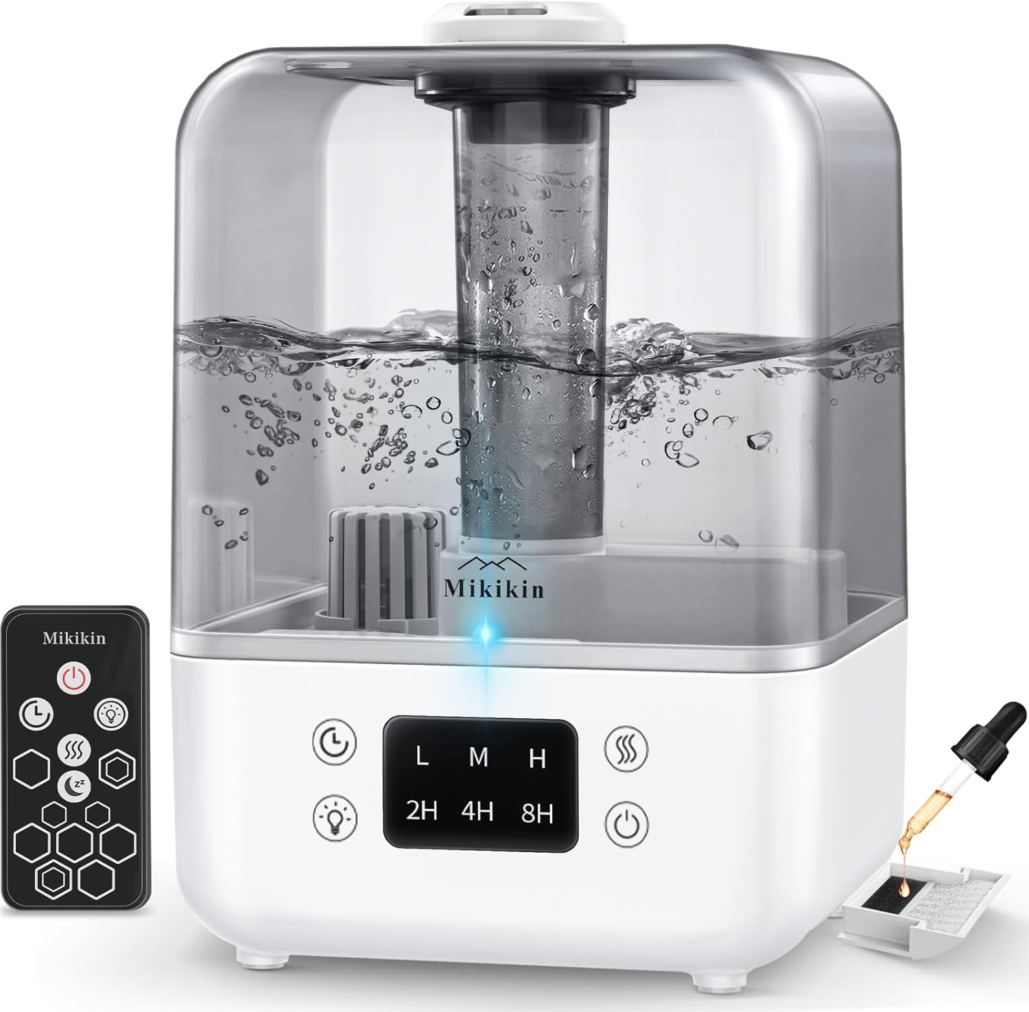 Mikikin Cool Mist Humidifier, Ultrasonic Air Humidifiers for Large ...