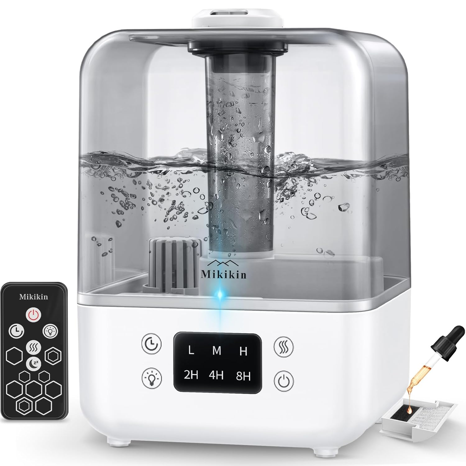 Mikikin Cool Mist Humidifier, Ultrasonic Air Humidifiers for Large ...