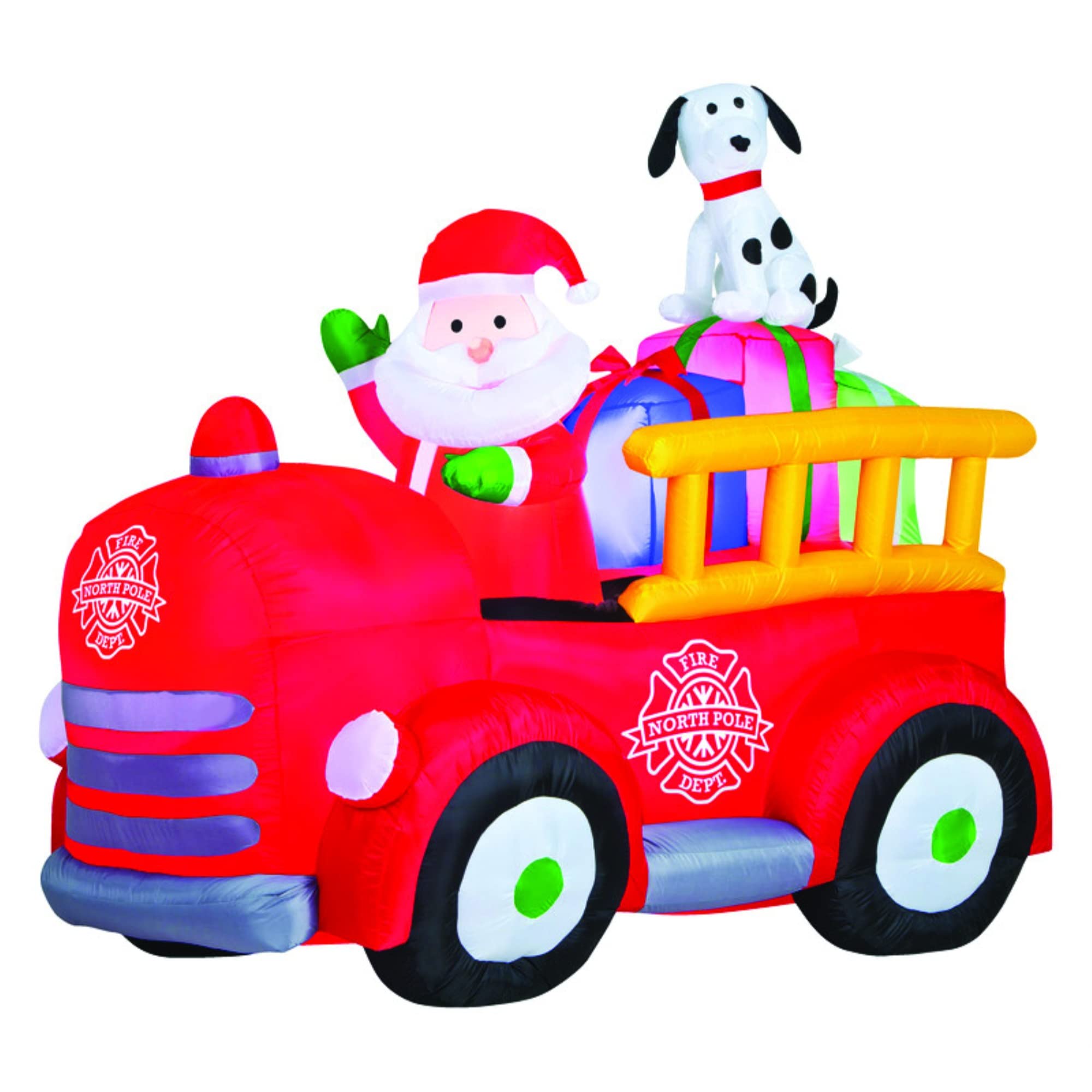 Amazon.com: Gemmy 086786862902 Santa Driving Fire Truck Christmas ...