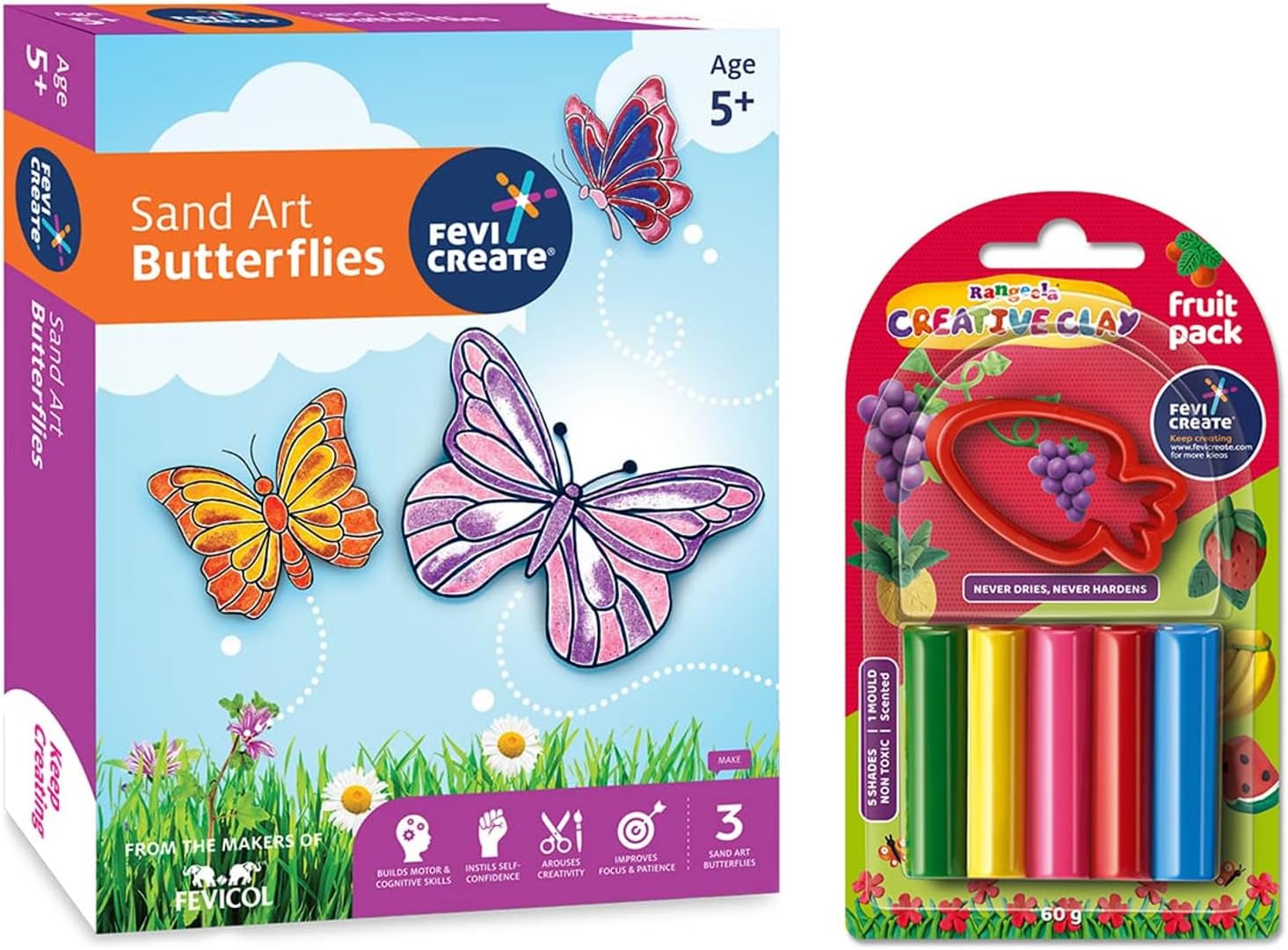 Buy Pidilite Fevicreate Make Your Own Sand Art Butterflies Learning ...