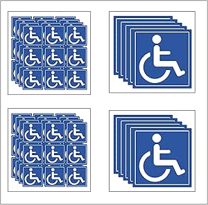 Amazon.com: Handicap/Disabled Wheelchair Accessible Sign - 6 Inch ...