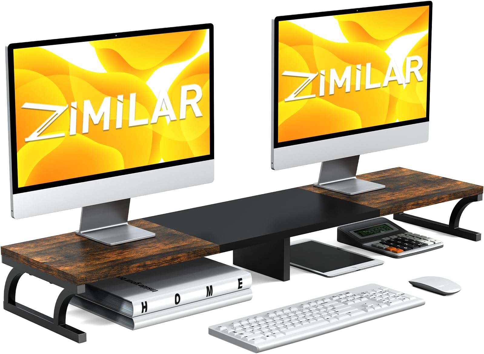 Amazon.com: Kantek Corner Desk Glass Computer Monitor Stand Riser, 5mm ...