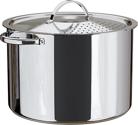 Amazon.com: Stainless Steel Pasta Pot with Strainer Lid - 5.5 Quart ...