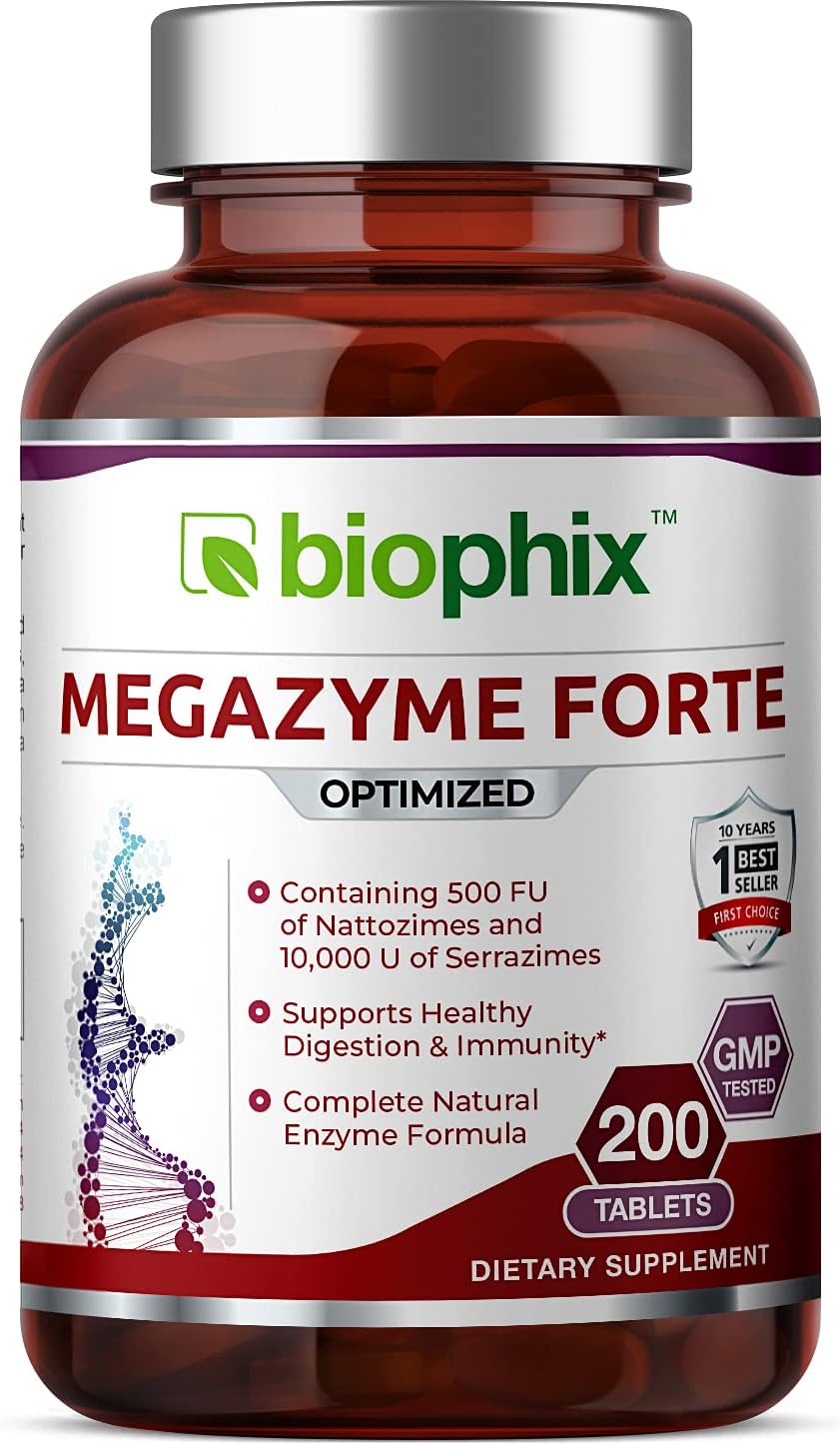 Amazon.com: biophix Megazyme Forte 200 Tablets - Natural Plant ...
