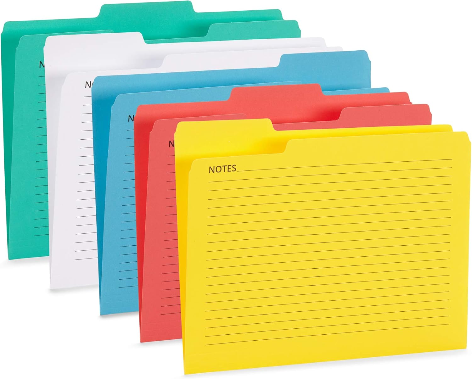 Amazon.com : Blue Summit Supplies 25 Notes File Folders, Letter Size ...