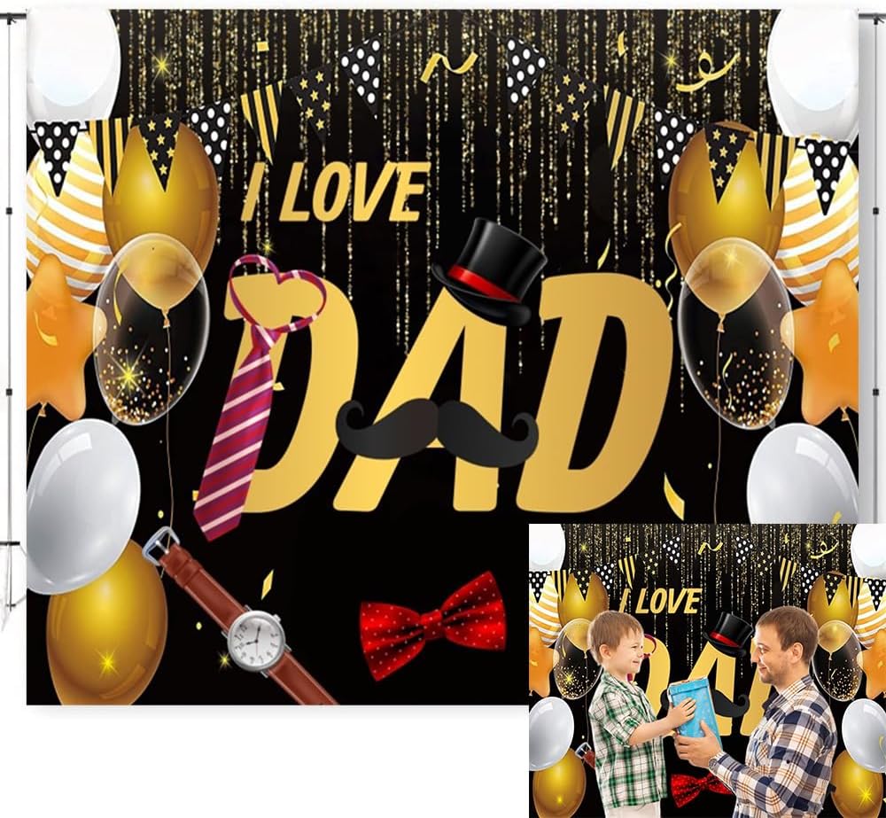 Amazon.com : Caaerttply Happy Father's Day Backdrop 10x8ft Father's Day ...
