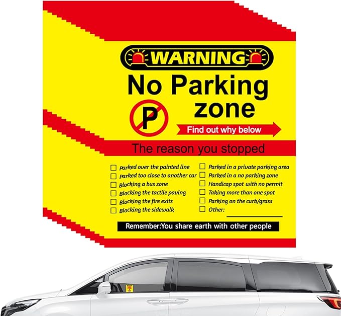 Bad Parking Stickers, Funny Parking Cards in Pack of 50 – Multipurpose ...