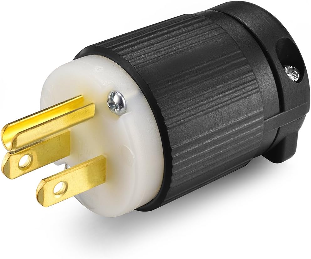 Aweking UL Listed NEMA 5-15P Plug Connector Male,15A 15 Amp,AC 125V 125 ...