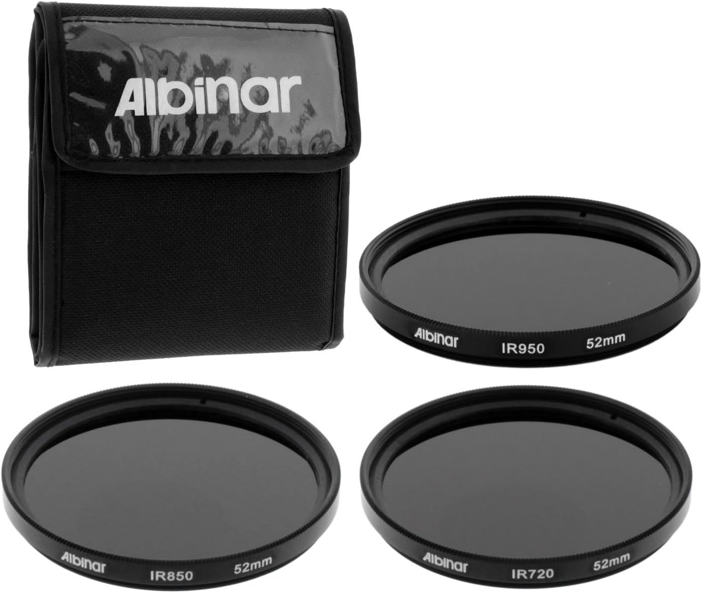 Amazon.com : Albinar 52mm Infrared IR 720nm 850nm 950nm Filter Kit with ...