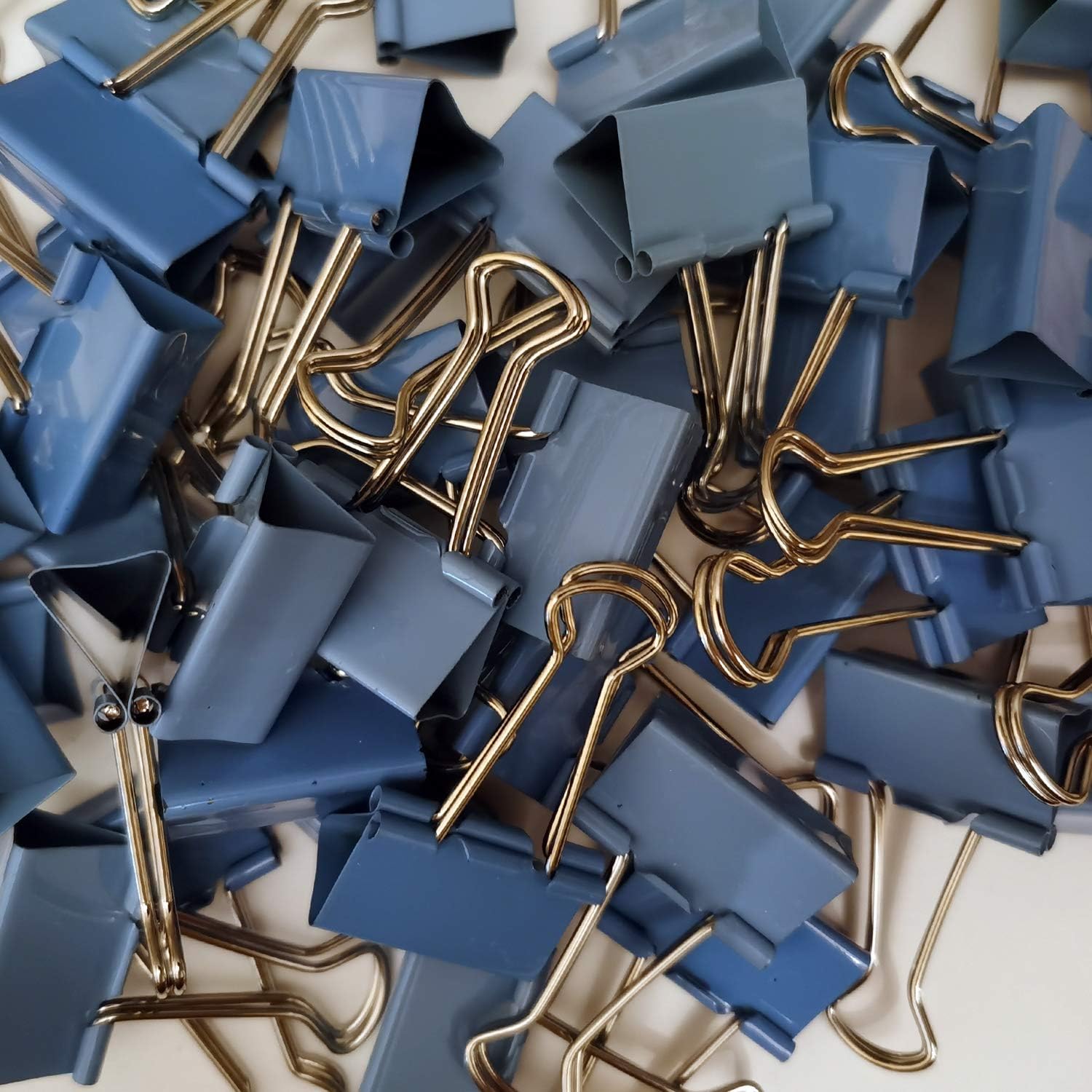 Amazon.com : Medium Binder Clips Blue Color 1-1/4" / 1.25 inches / 32 ...