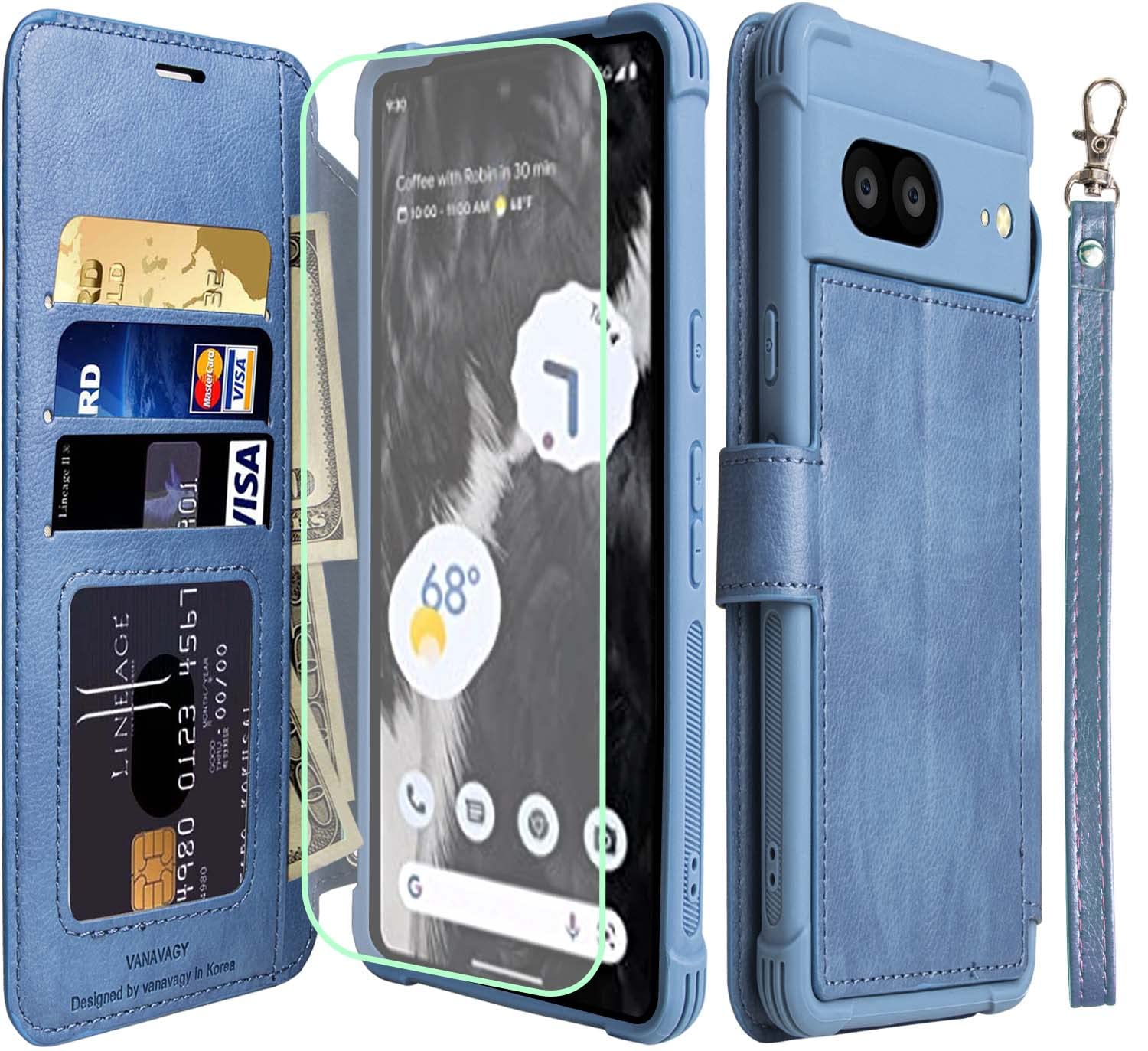Amazon.com: VANAVAGY Compatible for Google Pixel 7 Wallet Case, RFID ...