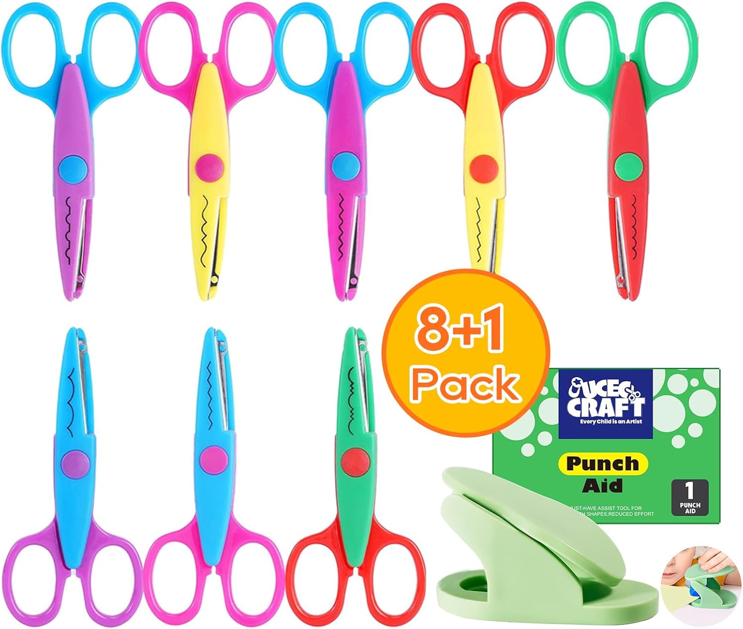 Amazon.com: UCEC Craft Scissors & Paper Punch for Paper Crafts DIY ...