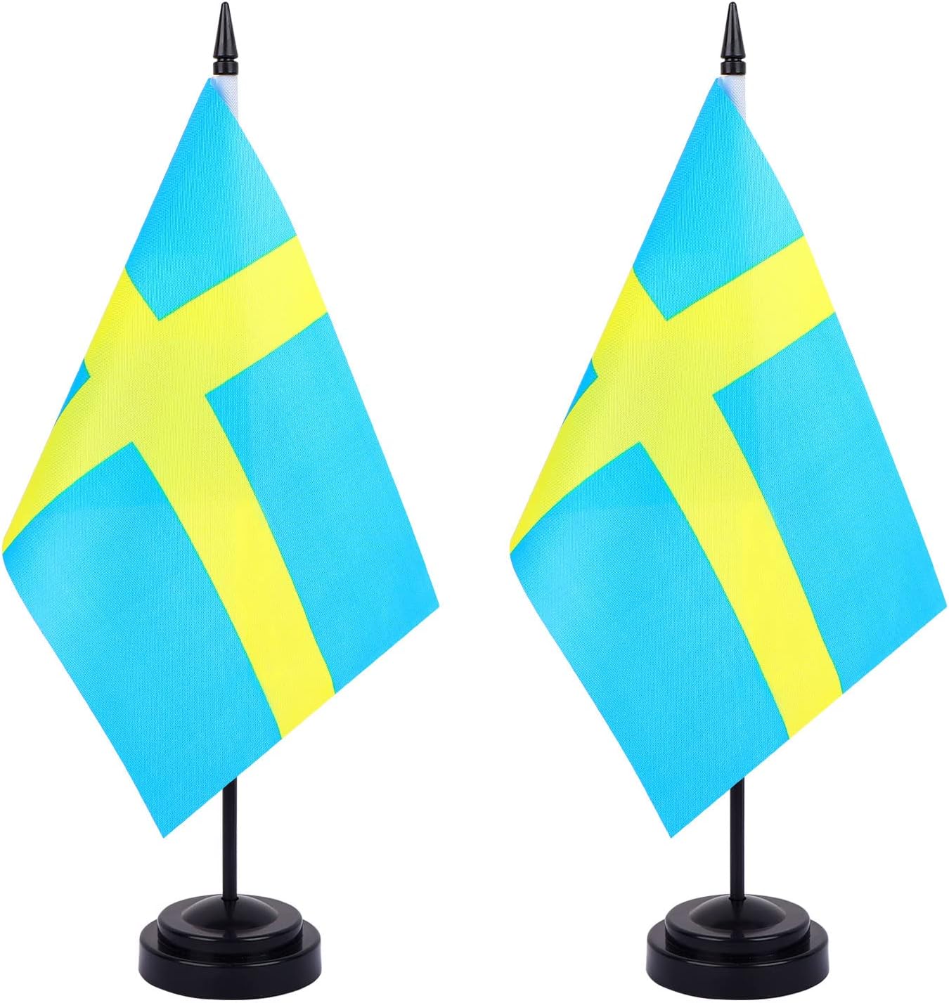 Amazon.com: FWIW Sweden Swedish Flag Sweden Table Flag Small Mini ...