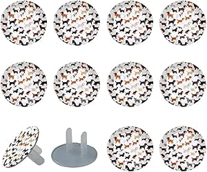 Electrical Outlet Covers 12 Pack, Plastic Plugs Covers Socket Protector ...