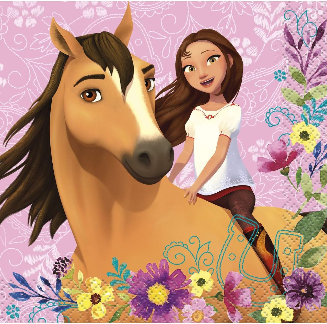 Amazon.com: Unique Spirit Riding Free Beverage Paper Napkins - 5" x 5 ...