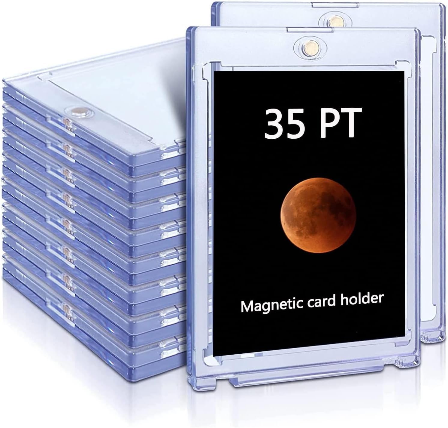 Magnetic Card Holder 35 PT Clear Trading Cards Protectors Acrylic Card ...