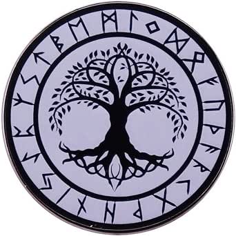 Amazon.com: Yggdrasil Árbol de la Vida Runa Símbolo nórdico vikingo ...