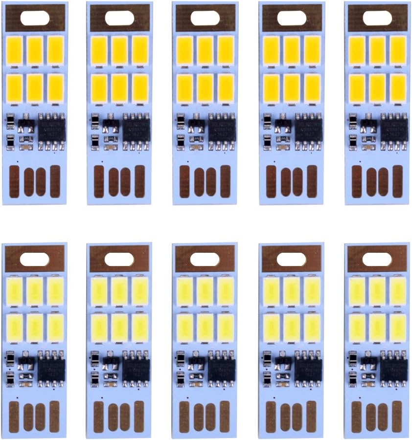 Amazon.com: 5pcs LED Circuit Boards USB Light Keychain Super Bright 6 ...