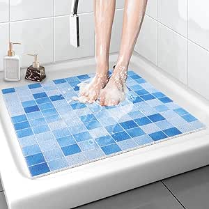 Amazon.com: Shower Mat Non-Slip, Soft Comfort Bath Mat with Drainage ...