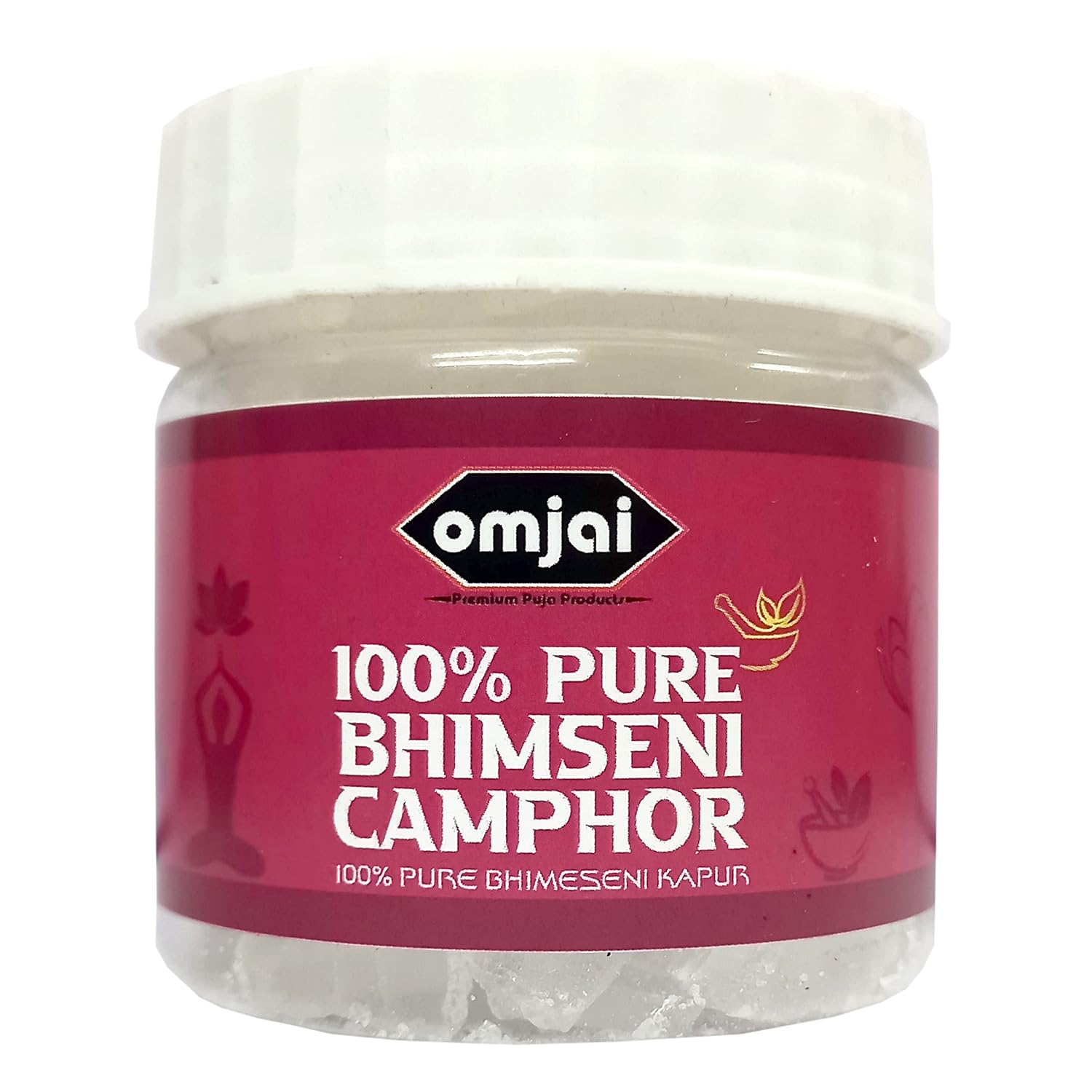 OMJAI Bhimseni Camphor 50gm | 100% Pure Natural Camphor for Diffuser ...