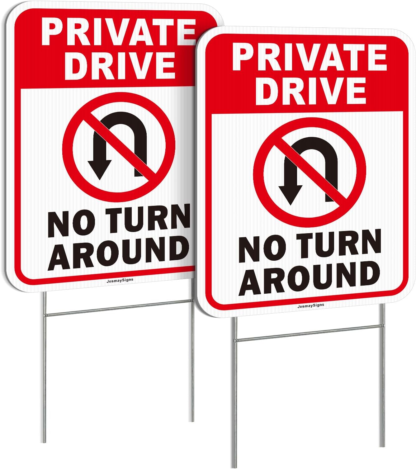 Amazon.com: Private Drive No Turn Around Embossed Aluminum Metal Sign ...