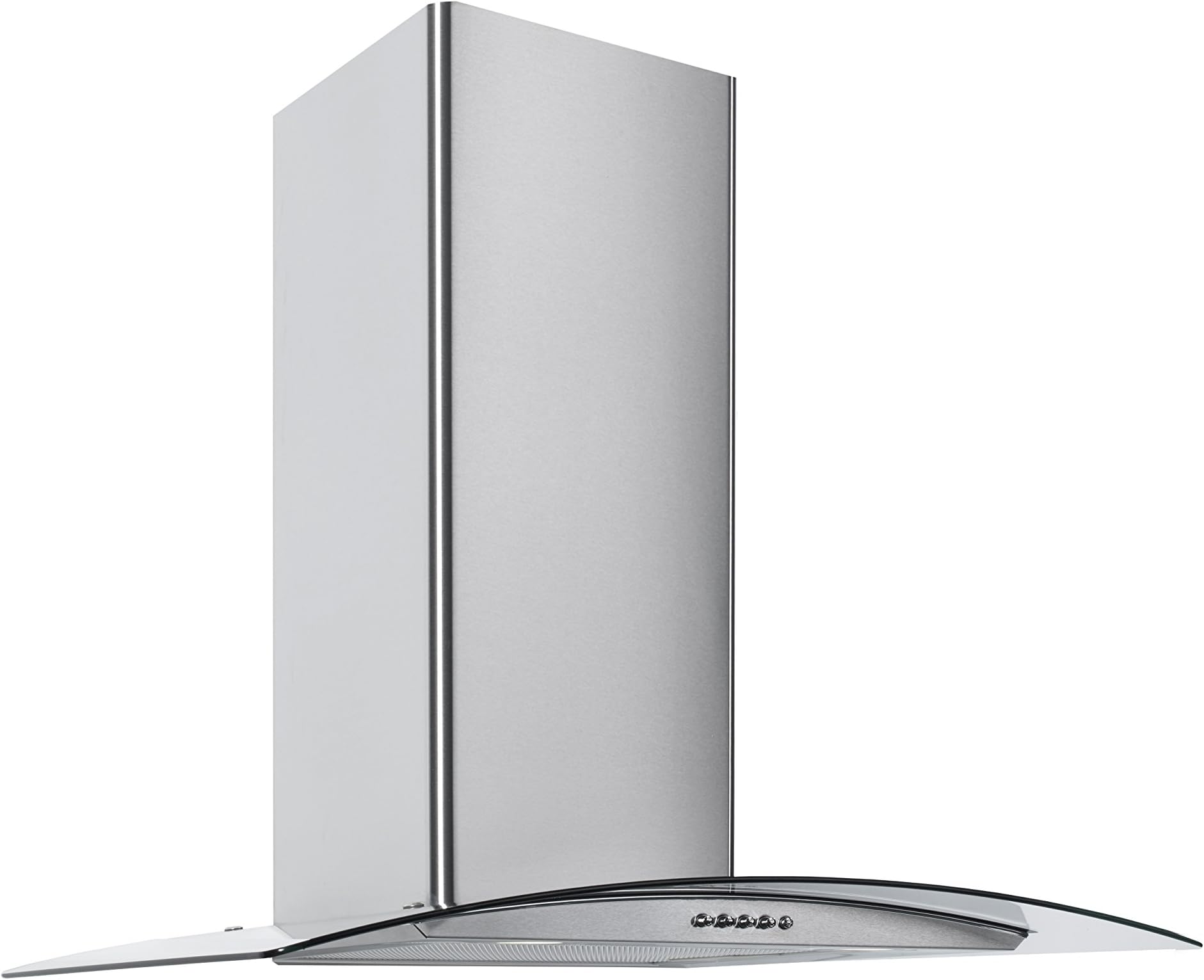 MyAppliances ART28369 60cm Curved Glass Chimney Cooker Hood Stainless ...