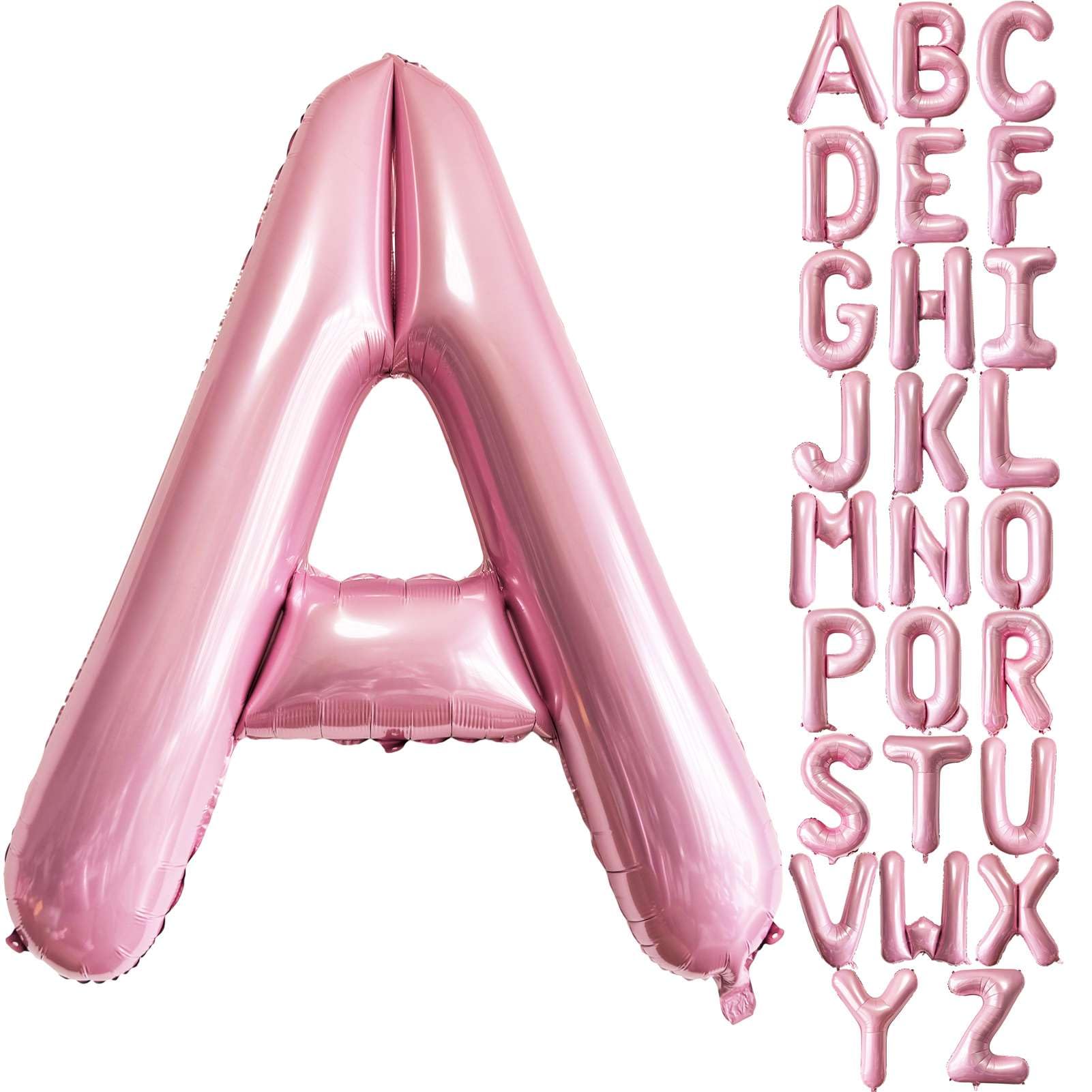 Amazon.com: Pink Letter A Balloons, 40 Inch Pastel Pink Letter Balloons ...