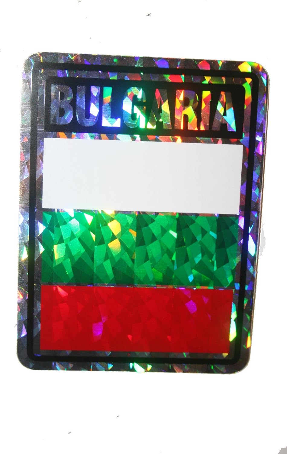 Amazon.com - Bulgaria SQUARE Country Flag Metallic Bumper Sticker Decal ...