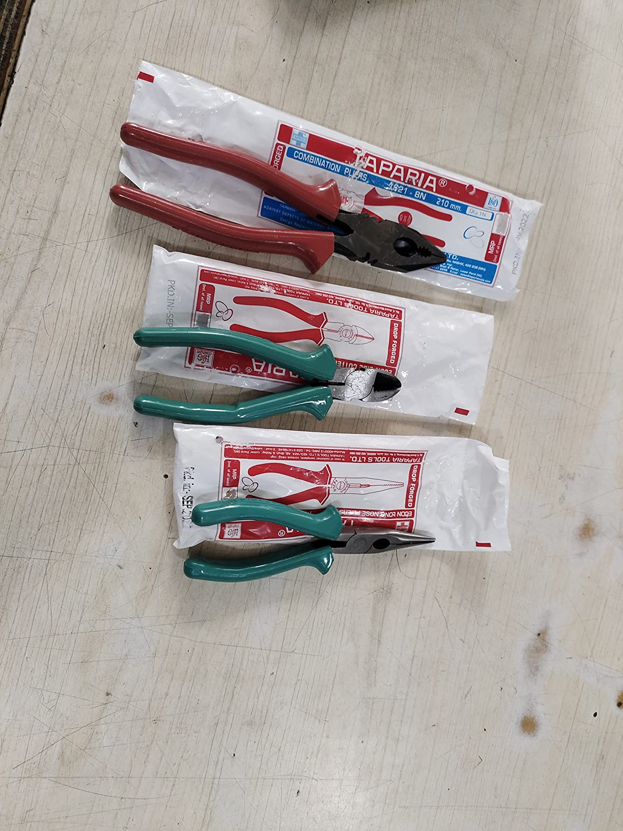 Taparia Steel Side Cutting Mini Plier Set (Multicolor, 3-Pieces ...