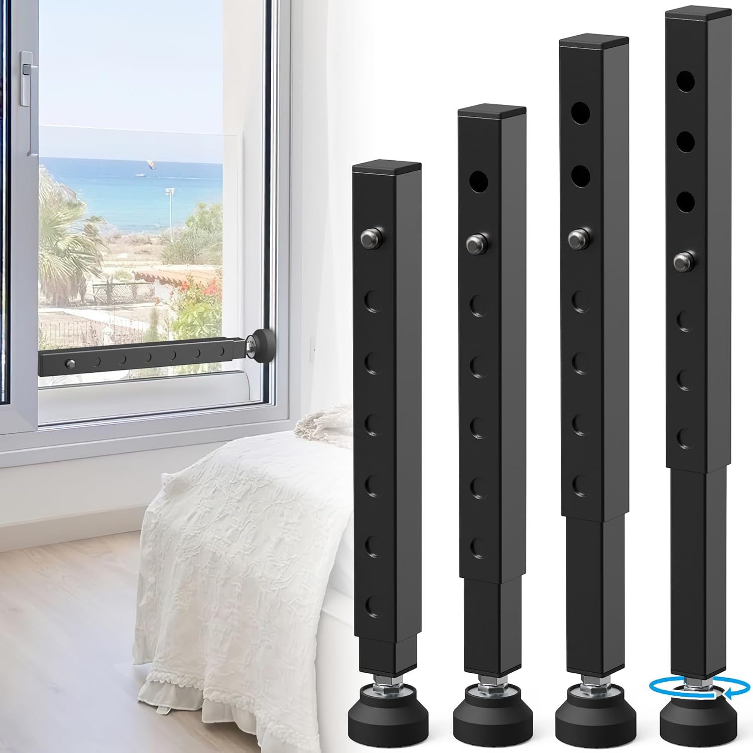 WooFog（Short） Window Security Bar Adjustable, Window Bars Security ...