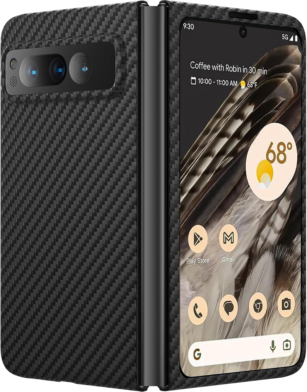 memumi Real Aramid Fiber Case for Google Pixel Fold, Sturdy Durable 0 ...