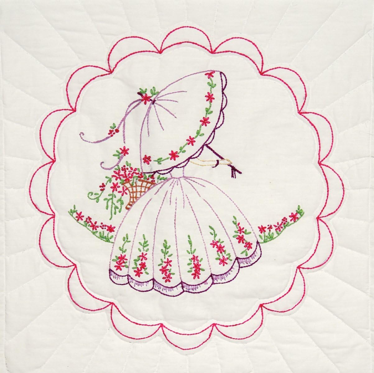Amazon.com: Fairway 95192 Quilt Blocks, Parasol Lady Design, 18 by 18 ...