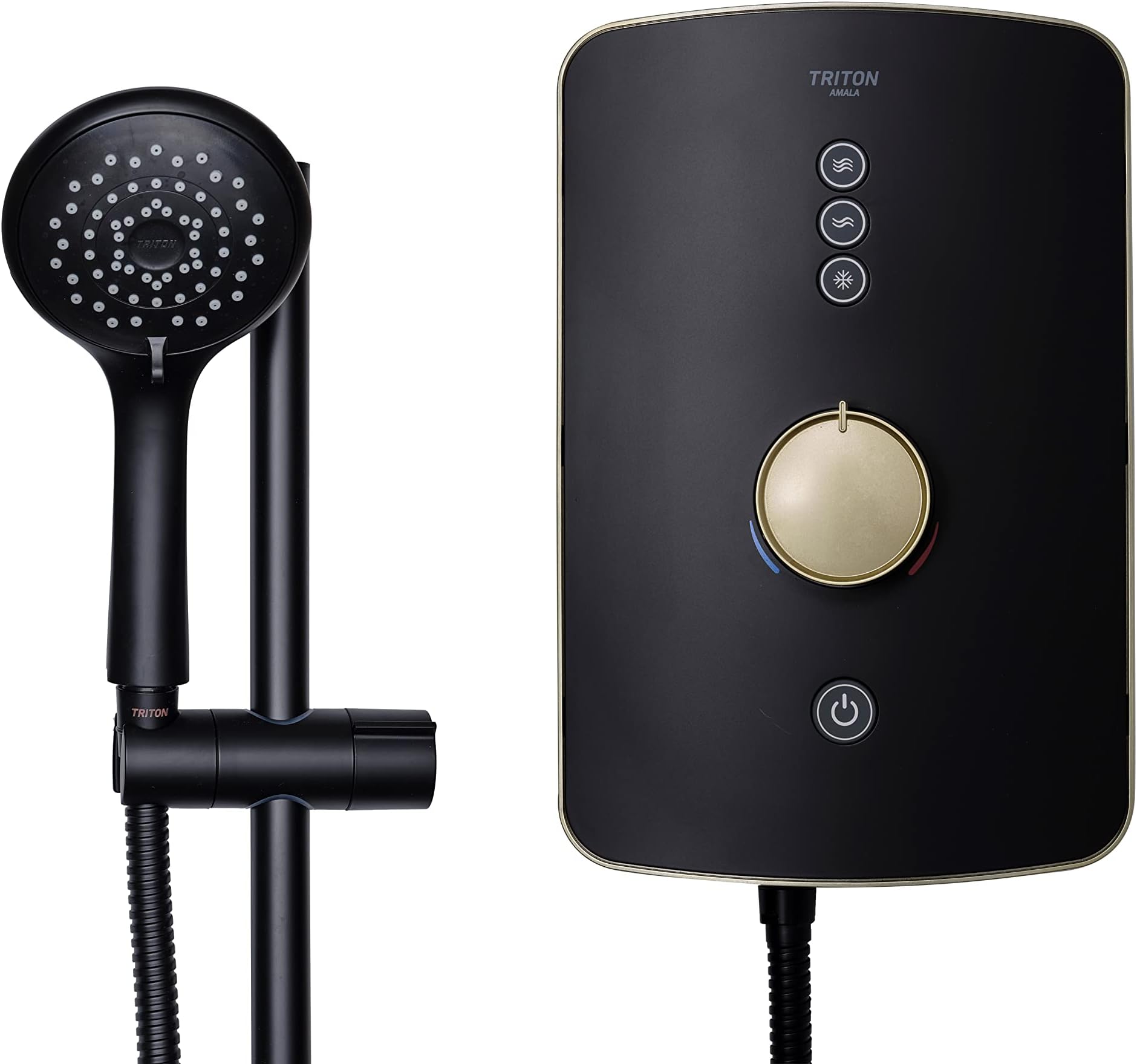Triton Showers Amala Metallic | Shower Electric | 9.5 KW I Black I ...