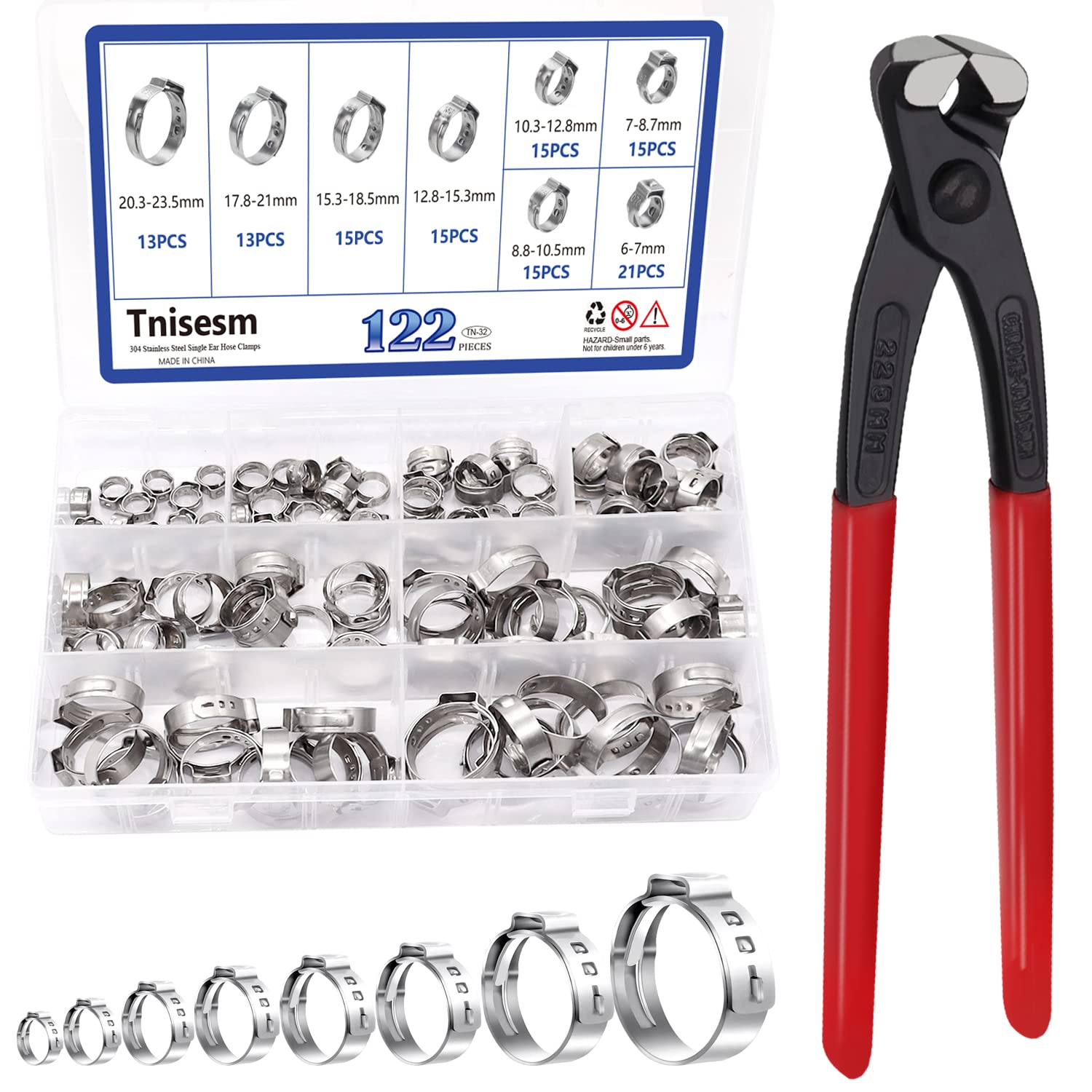 Snapklik.com : Tnisesm 9 Inch Single Ear Clamp Pliers