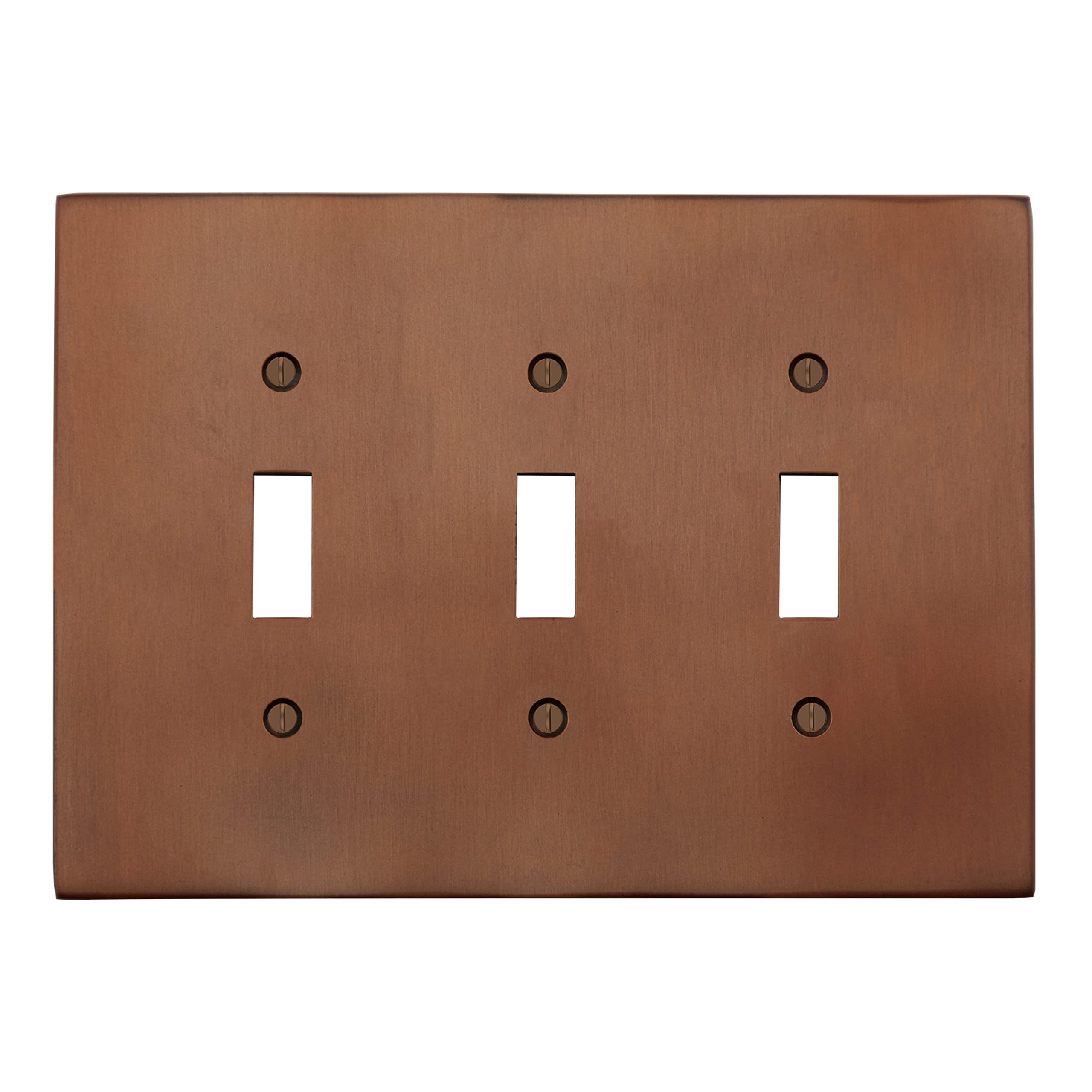 Switch Hits Professional Grade Antique Copper Outlet Wall Plate | 3 ...